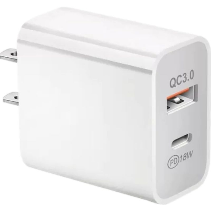 Cargador Carga Rápida 18w QC 3.0 Tipo C Dual Certificado - Real Plaza