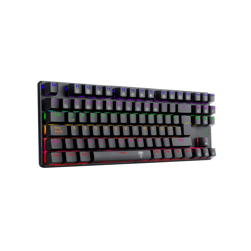 Teclado Gamer T-Dagger Bora Rainbow Spanish T-Tgk313-Bl Sp Blue Switch ...