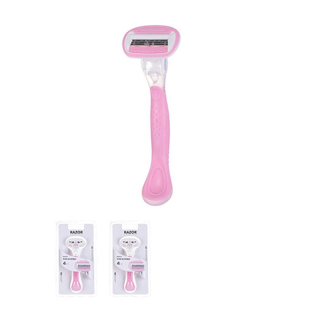 Rasuradora para mujer 6 hojas y un cartucho rosado - Miniso - Real Plaza