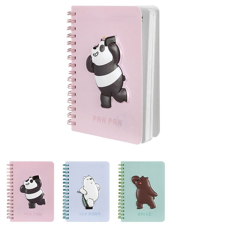 Libreta con espiral modelos mixtos - We Bare Bears - Real Plaza