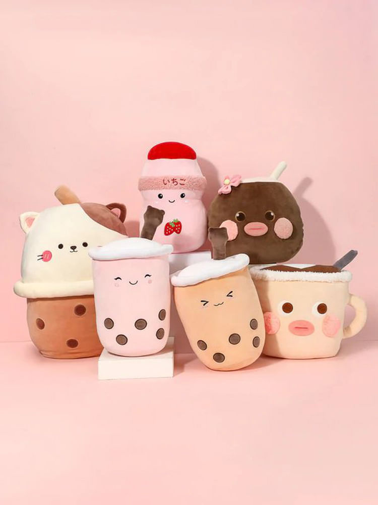Peluche de gato bubble tea milk tea - Miniso - Real Plaza