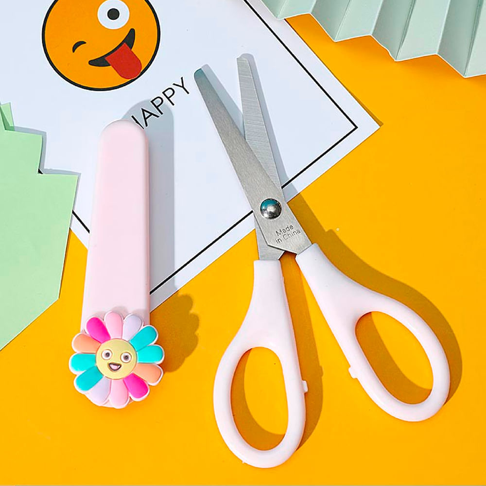 Tijeras flor rosa - Miniso - Real Plaza