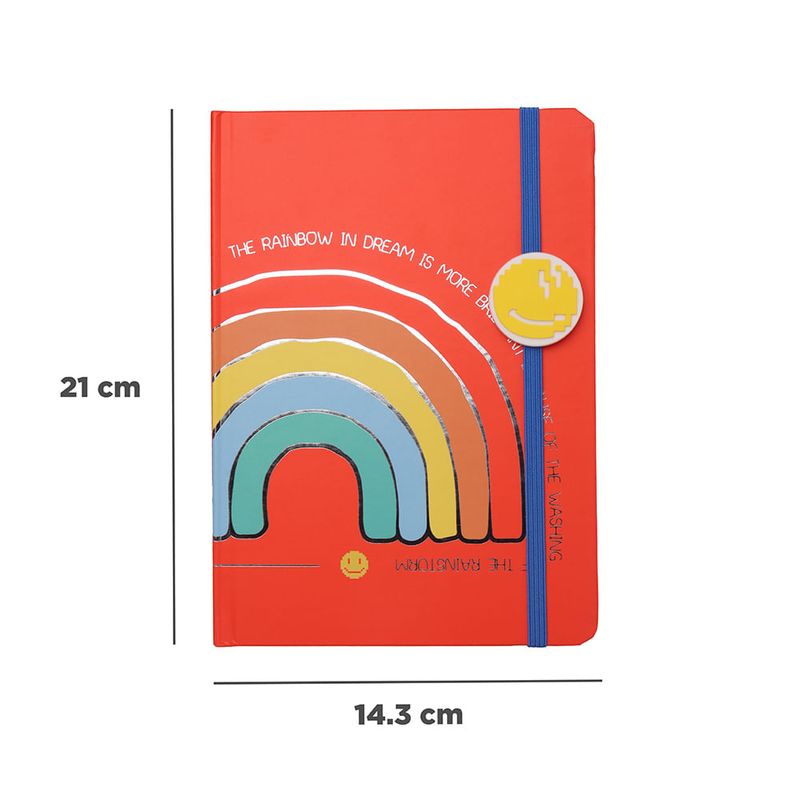 Libreta A5 de arcoiris rainbow series 80 hojas - Miniso - Real Plaza