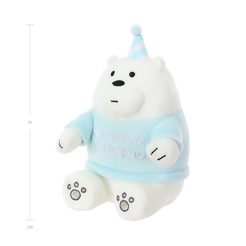 Peluche polar con gorro de cumpleaños - We Bare Bears - Real Plaza
