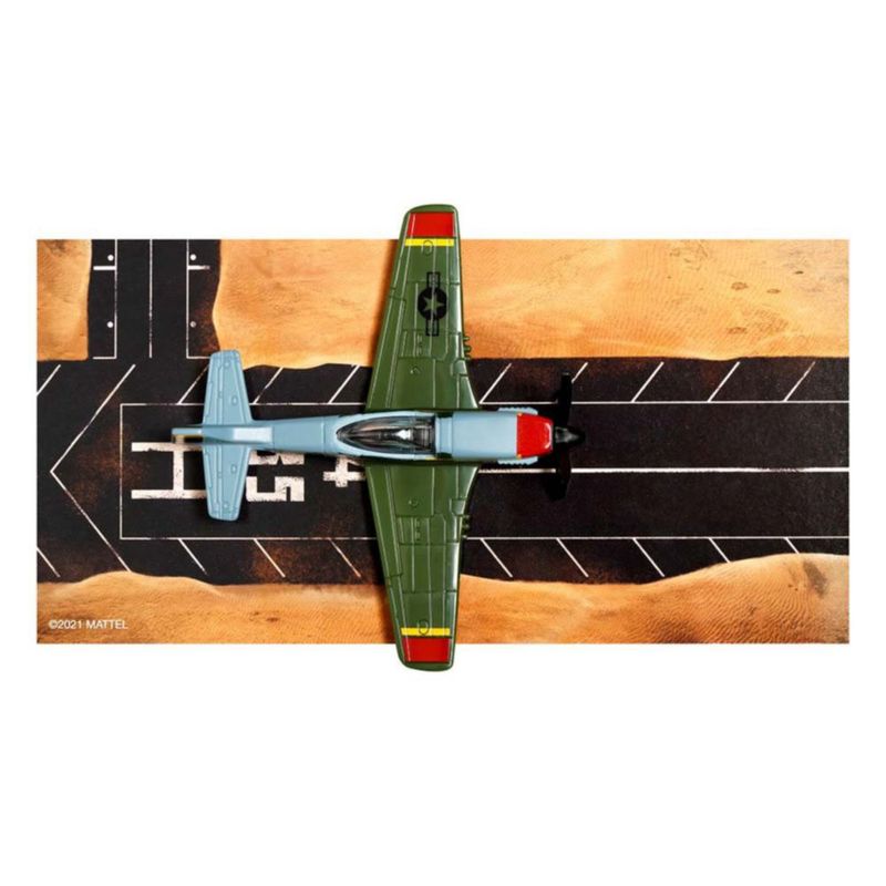 Vehículo Matchbox Sky Busters + Tapete P51 Mustang Hht34 - Real Plaza