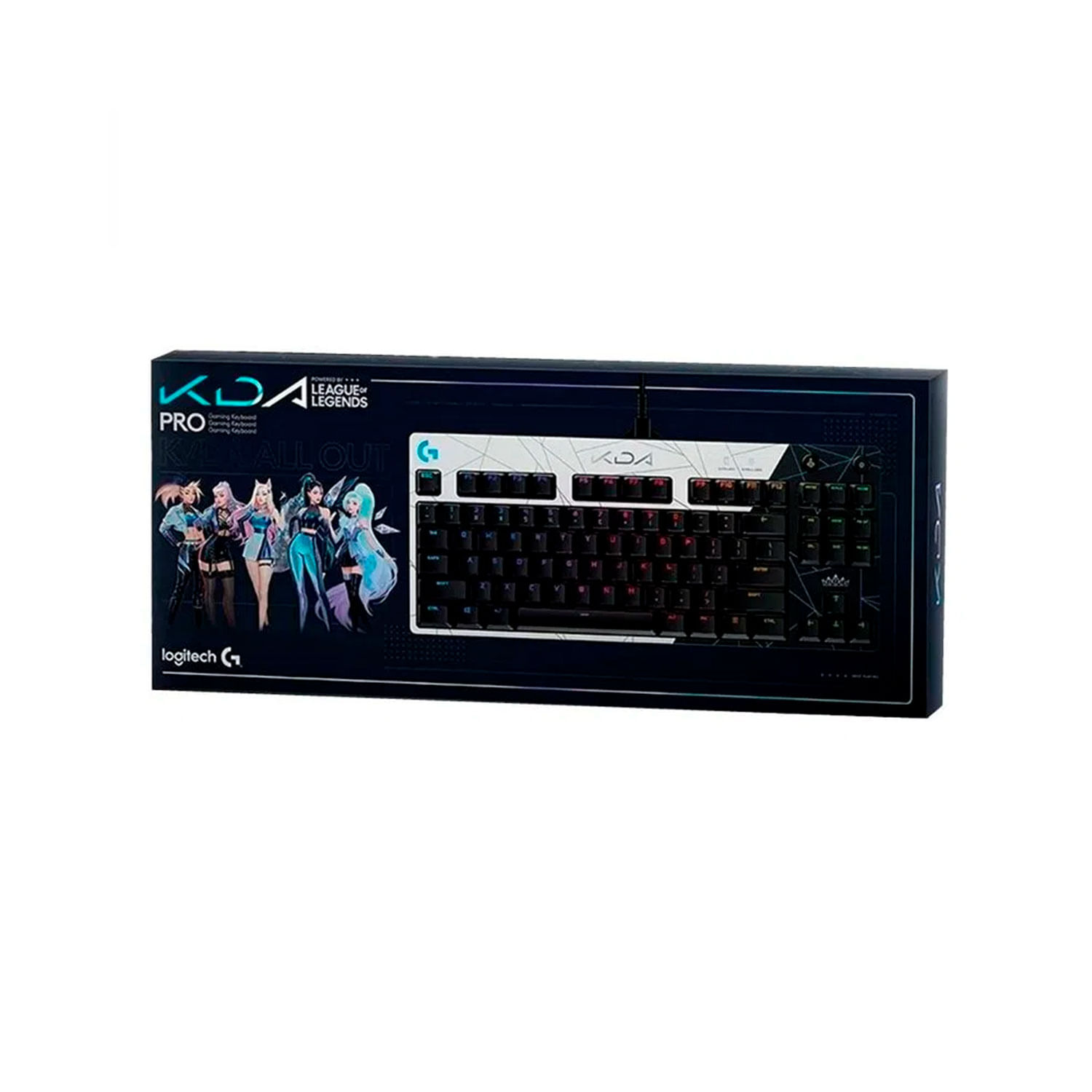 Teclado Gamer Logitech Pro Keyboard K/Da Gx Blue Rgb Black - Real Plaza