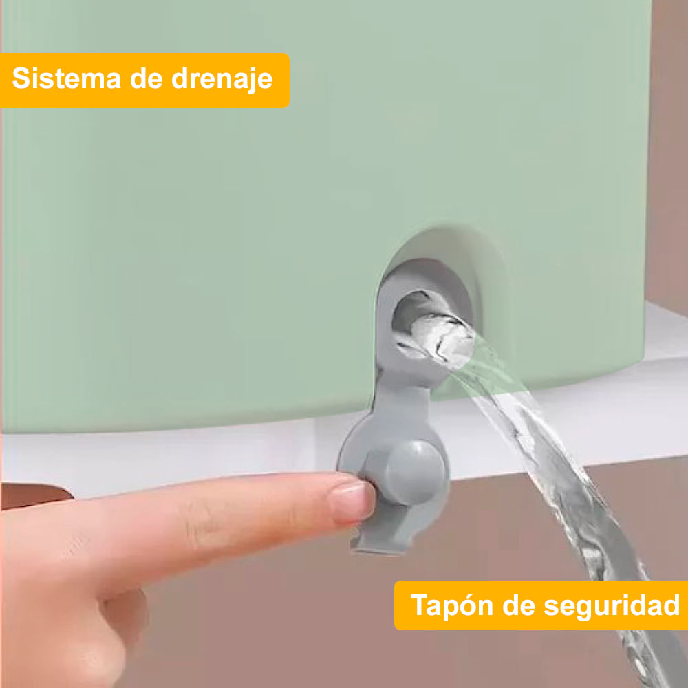 Balde Escurridor Trapeador Giratorio Automático Cuadrado Verde - Real Plaza Balde Escurridor Trapeador Giratorio Automático Cuadrado Verde - Real Plaza