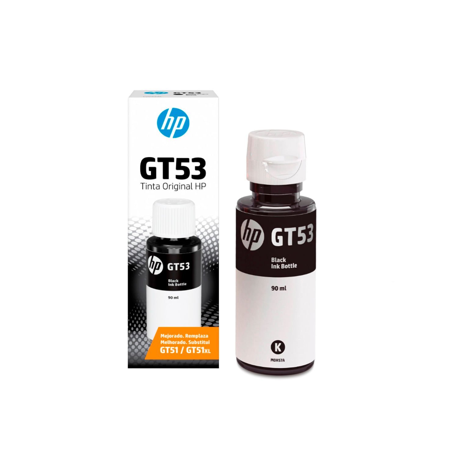 Botella de Tinta Hp 1Vv22Al Gt53 Negro - Real Plaza
