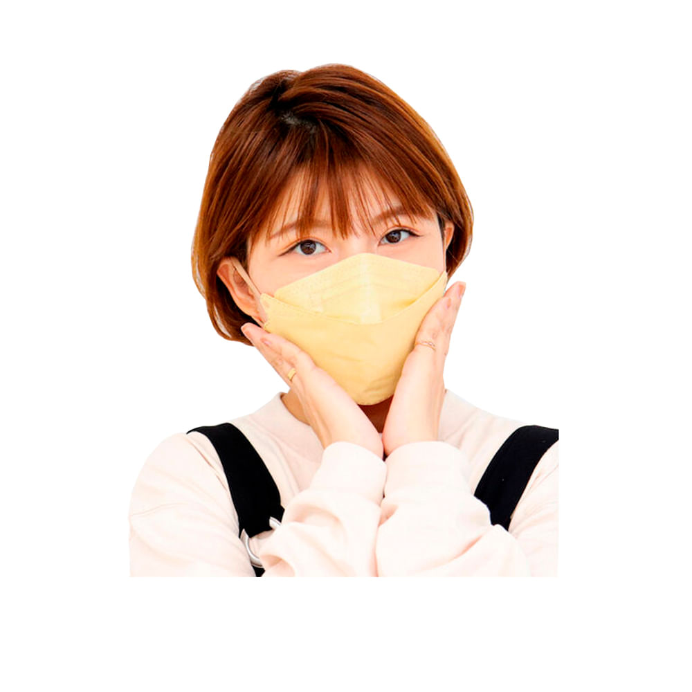 Mascarilla KN95 Fish Shape Color Crema Pack x40 unidades - Real Plaza