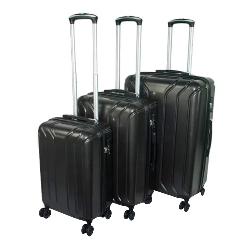 Set de 3 maletas Carry-on Roadtrip, cuerpo rígido, 3 tamaños diferentes ...