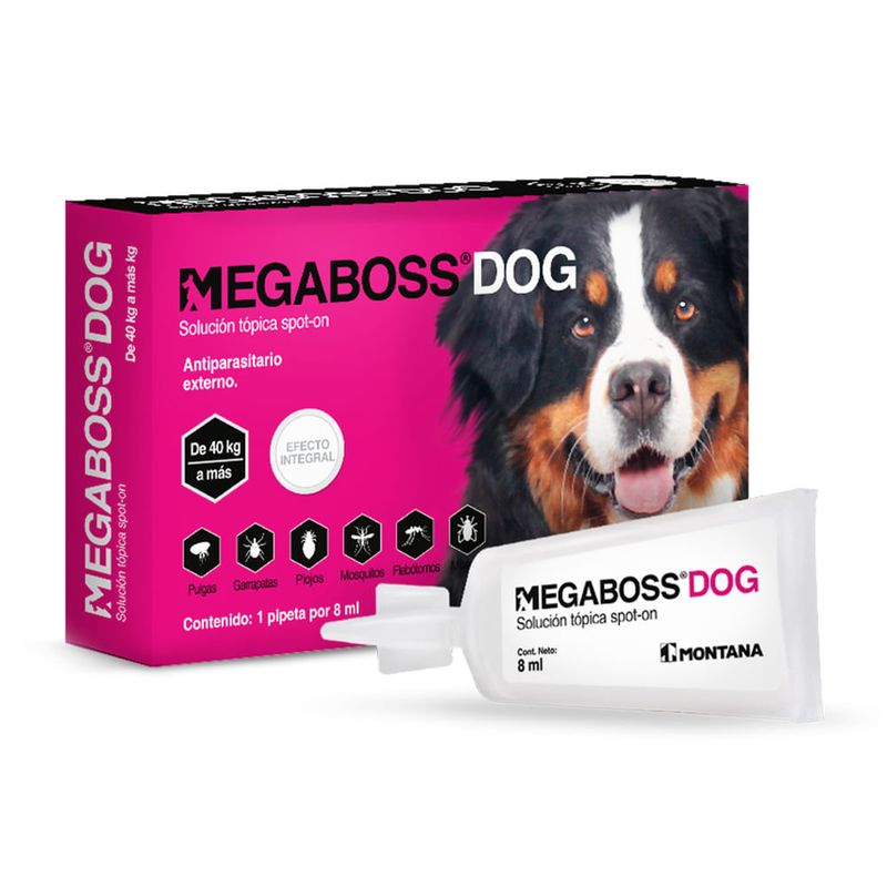 Mega Boss Dog antiparasitario pipeta 8ml - Real Plaza