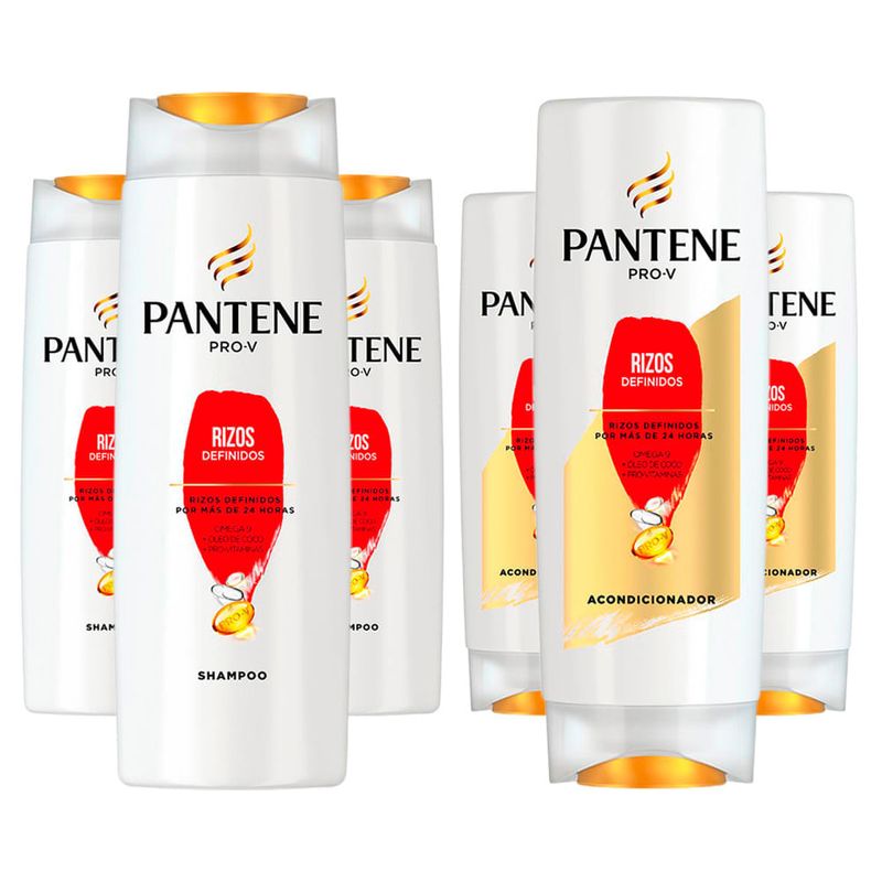 Pack x3 Pantene Rizos Definidos Shampoo + Acondicionador - Real Plaza