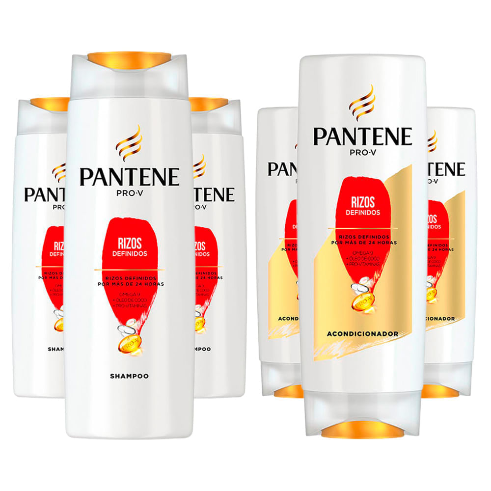 Pack x3 Pantene Rizos Definidos Shampoo + Acondicionador - Real Plaza