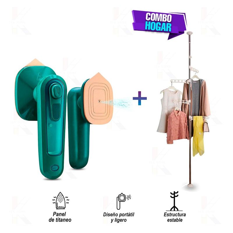 Perchero Plegable de 4N ajustable de Suelo y Mini Plancha Portátil ...