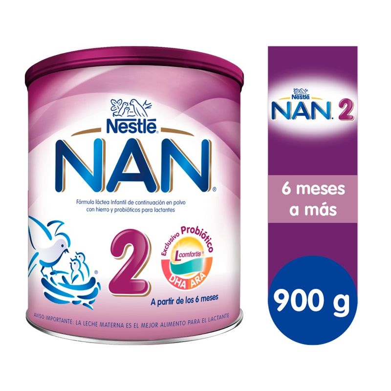 NAN® 2 Fórmula Láctea Infantil de Continuación en Polvo - Lata 900 G ...