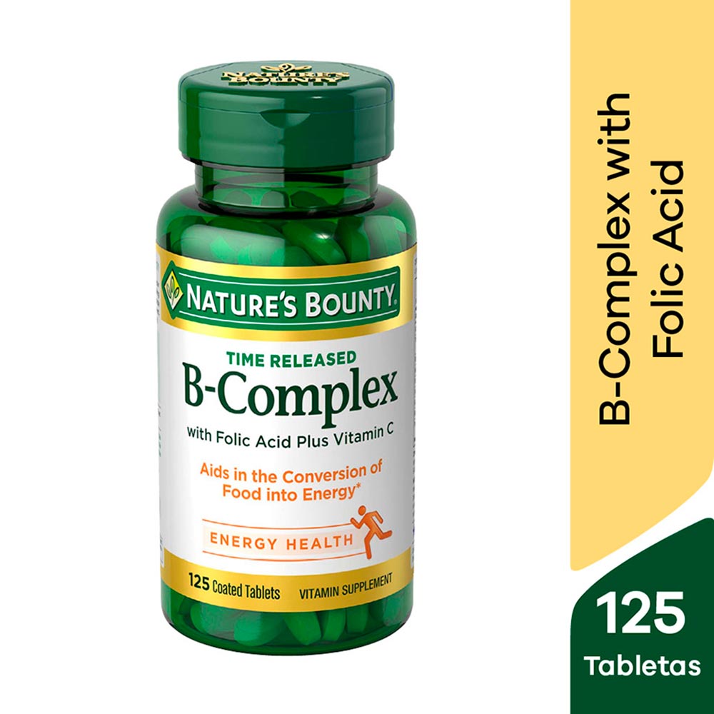 B-Complex with Folic Acid Plus Vitamin C Tableta recubierta - Real Plaza