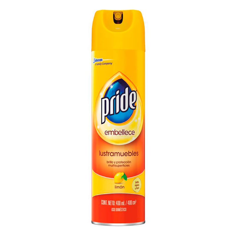 Lustrador de Muebles Pride en Aerosol Limón - Frasco 400 ML - Real Plaza