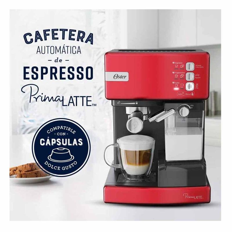 Cafetera Expresso PrimaLatte Oster BVSTEM6603R - Real Plaza