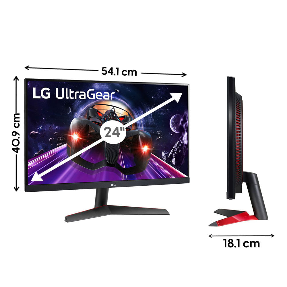 Monitor gamer 24" LG UltraGear 24GN600 Panel IPS, FHD, 1ms, 144 Hz ...