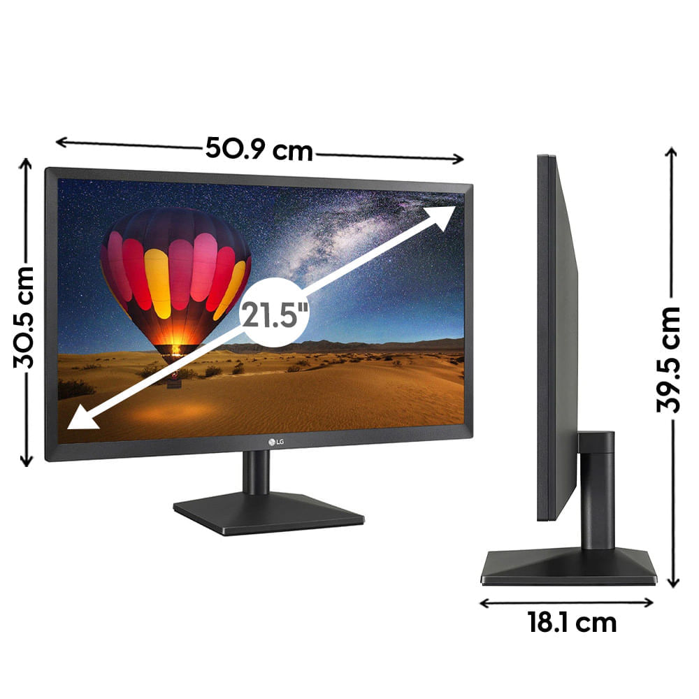 Monitor plano 21.5" LG 22MN430M Panel IPS, FHD, 5ms, 75 Hz, FreeSync ...