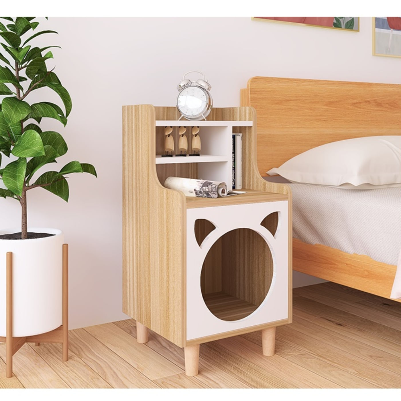 Velador c/ Cama para Gato Bonno Ringo Pet-House - Real Plaza