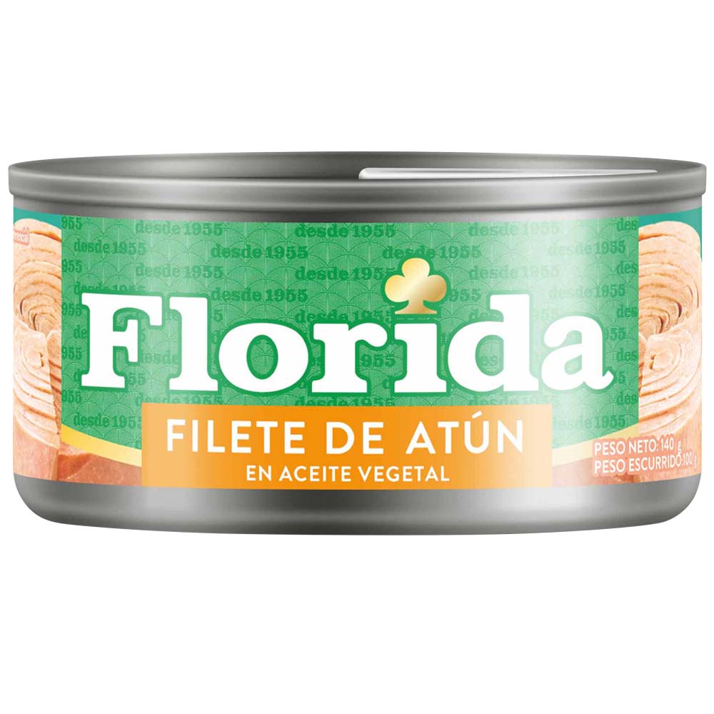 Filete de Atún en Aceite Vegetal FLORIDA Lata 140g - Real Plaza