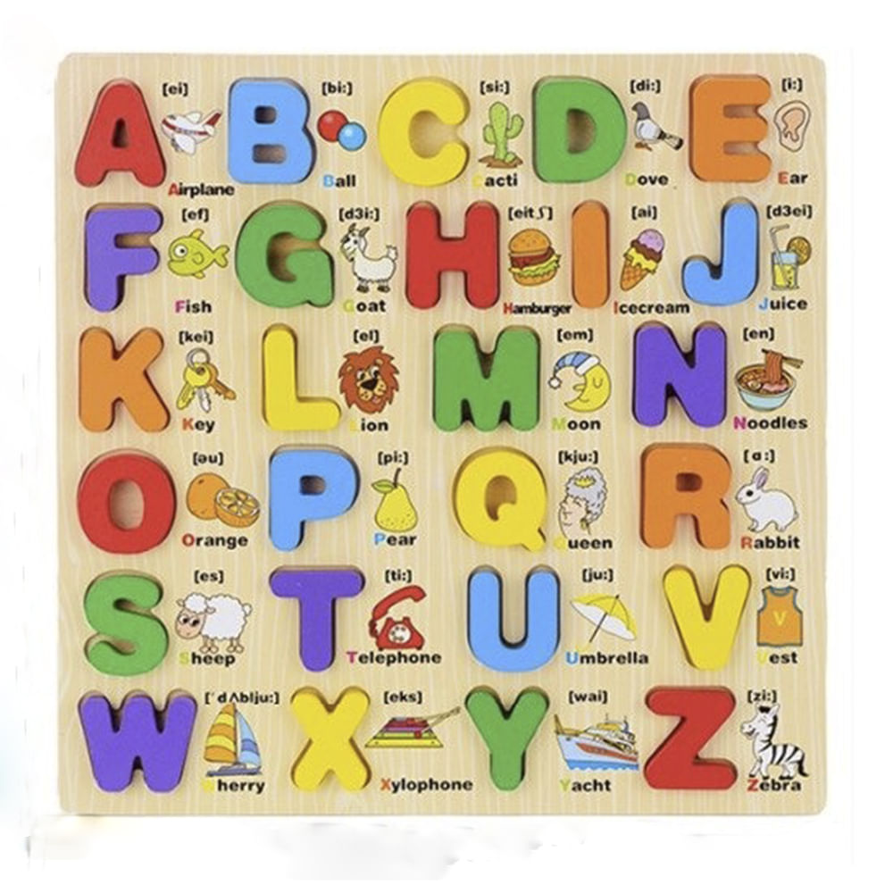 Rompecabezas de Abecedario y Números de Madera - Real Plaza