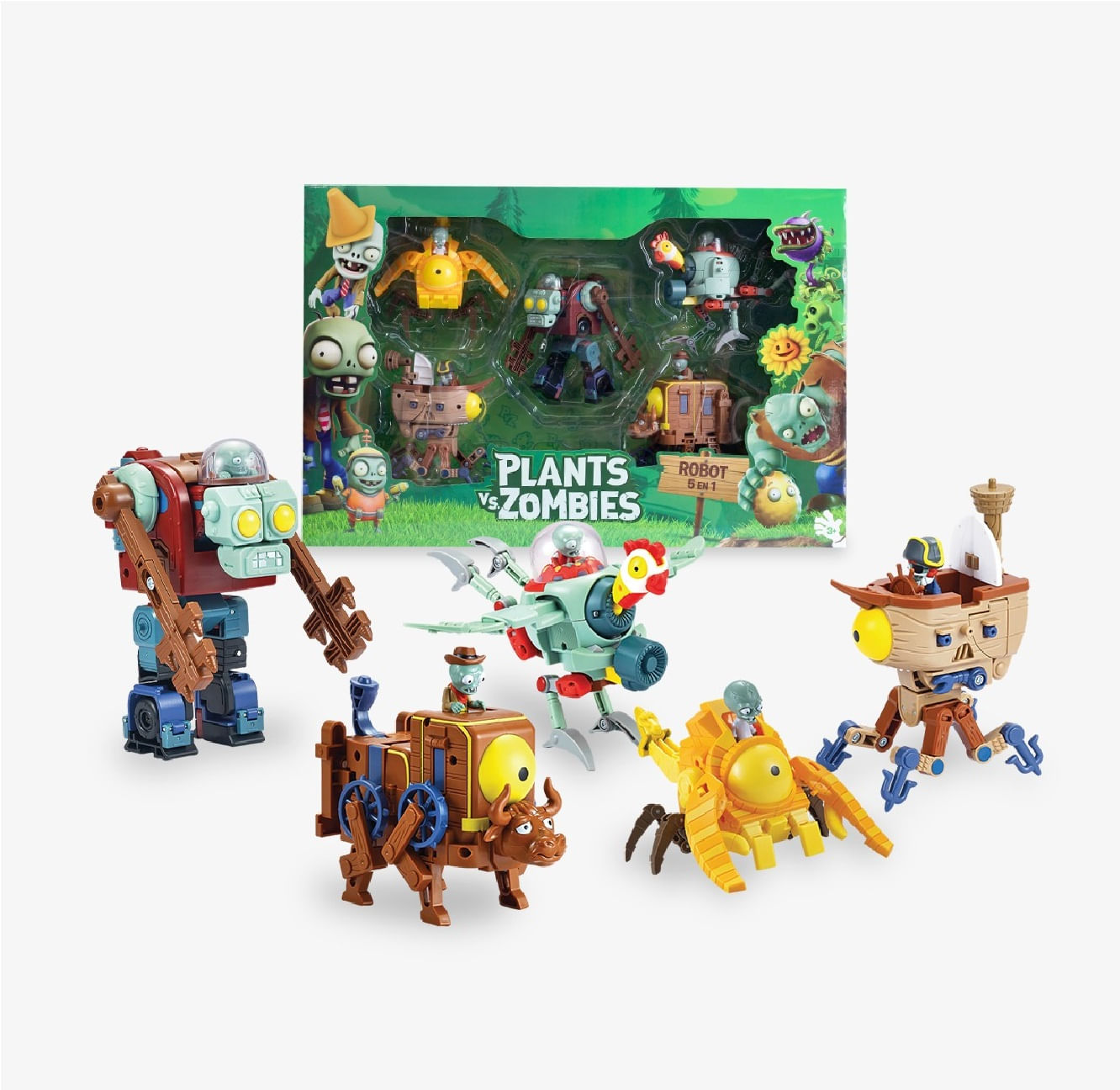 Robot 5 en 1 de Plantas vs Zombies - Real Plaza