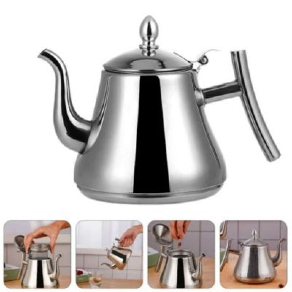 Cafetera tetera 1.5 LT de acero inoxidable con filtro - Real Plaza