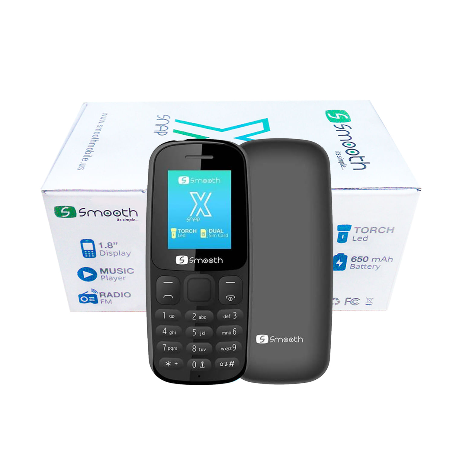 Teléfono Movil Smooth UNO 3G Dual SIM Bluetooth Blanco - Real Plaza