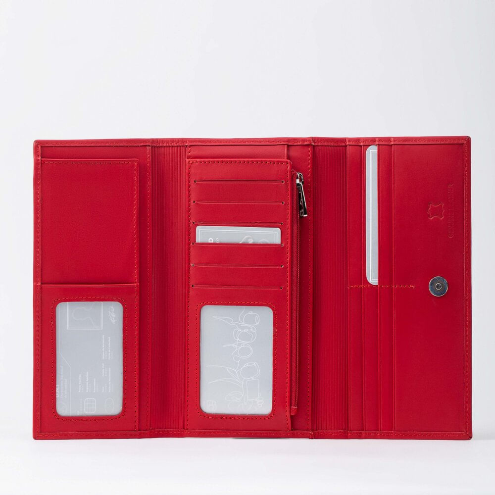 Billetera para Mujer Renzo Costa Wp090 Napa Gold Rojo - Real Plaza