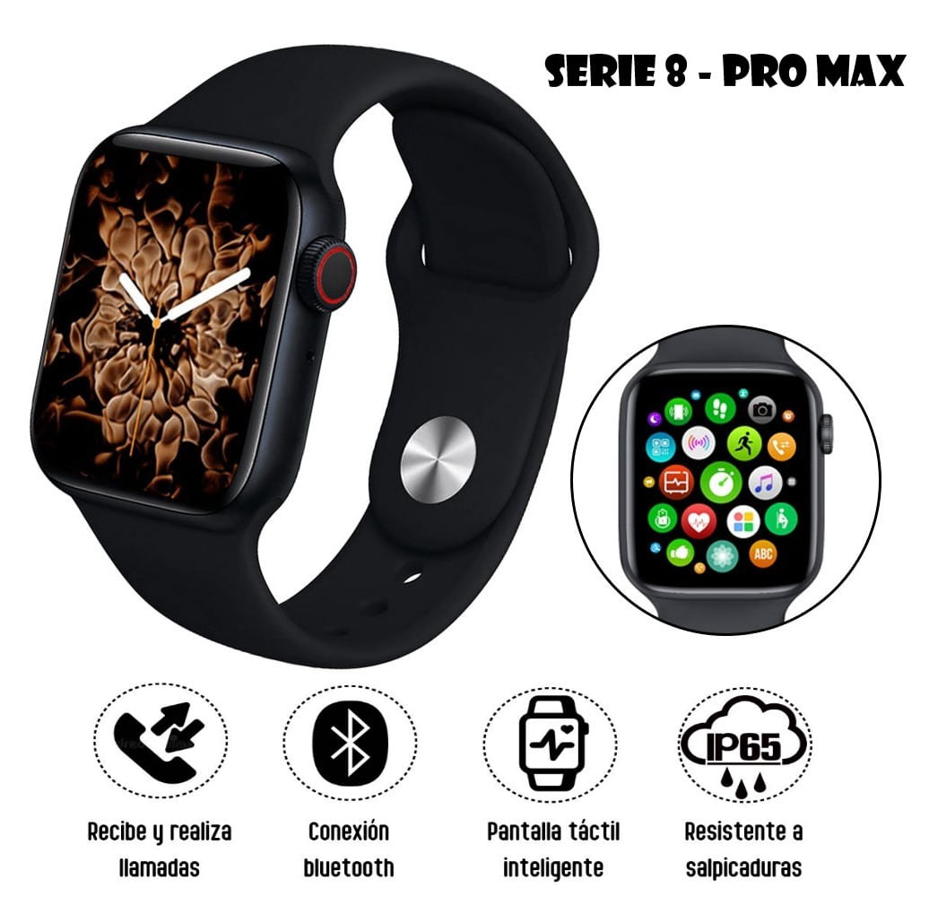Smart Watch Serie 8 - Pro Max Negro - Real Plaza