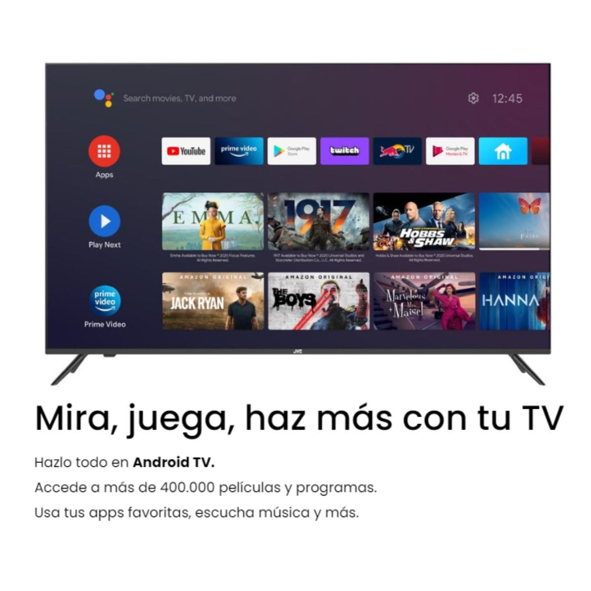 Televisor JVC LED Smart TV 65" Ultra HD 4K Frameless AndroidTv11 LT ...