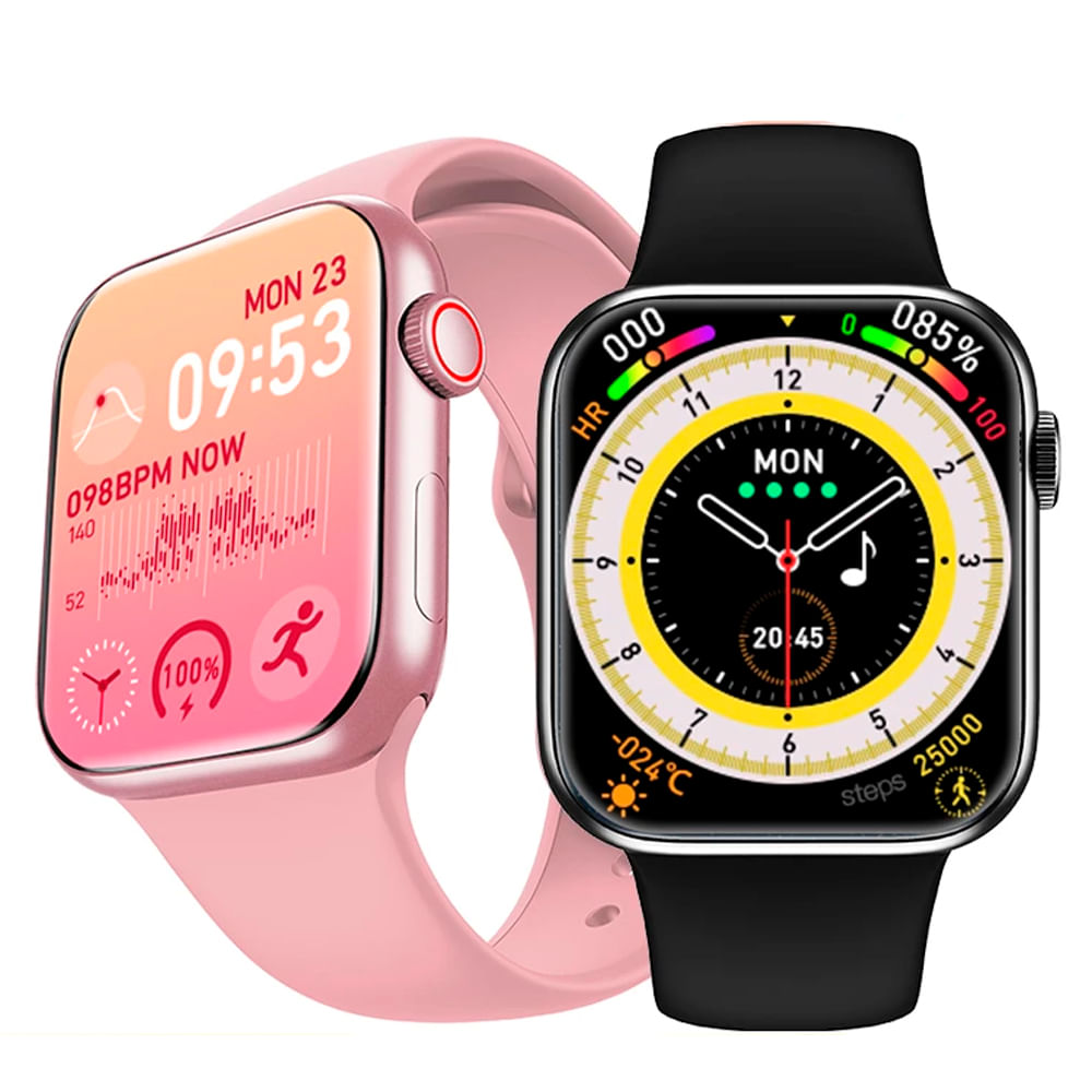 Smartwatch I8 Pro Max Hryfine Premium Rosa - Real Plaza