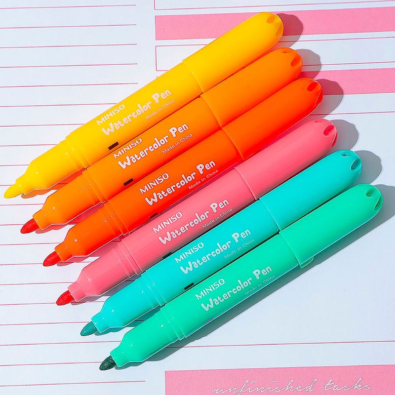 Paquete De Plumones A Base De Agua 24 Colores Miniso Real Plaza
