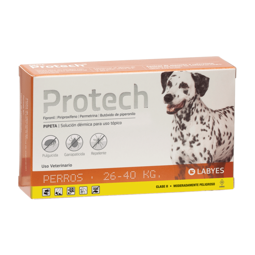 Pipeta Antipulgas para Perros entre 26 a 40 Kg Labyes Protech - Real Plaza