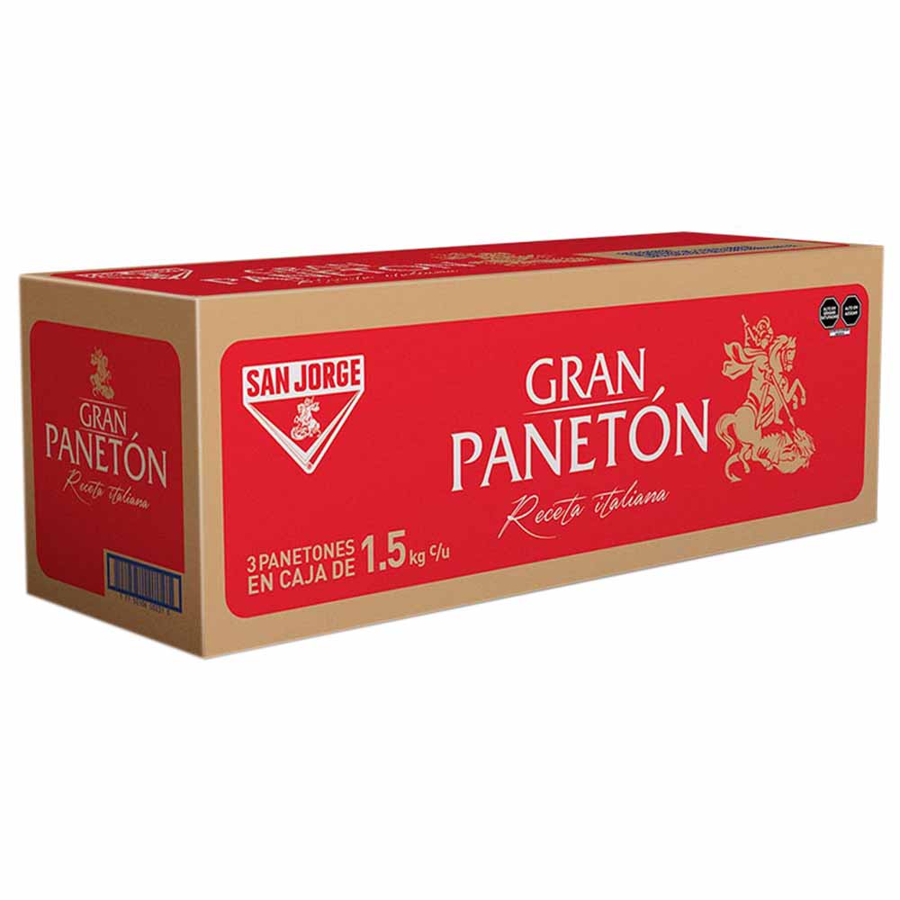 Gran Panetón SAN JORGE Caja 1.5kg x 3un - Real Plaza