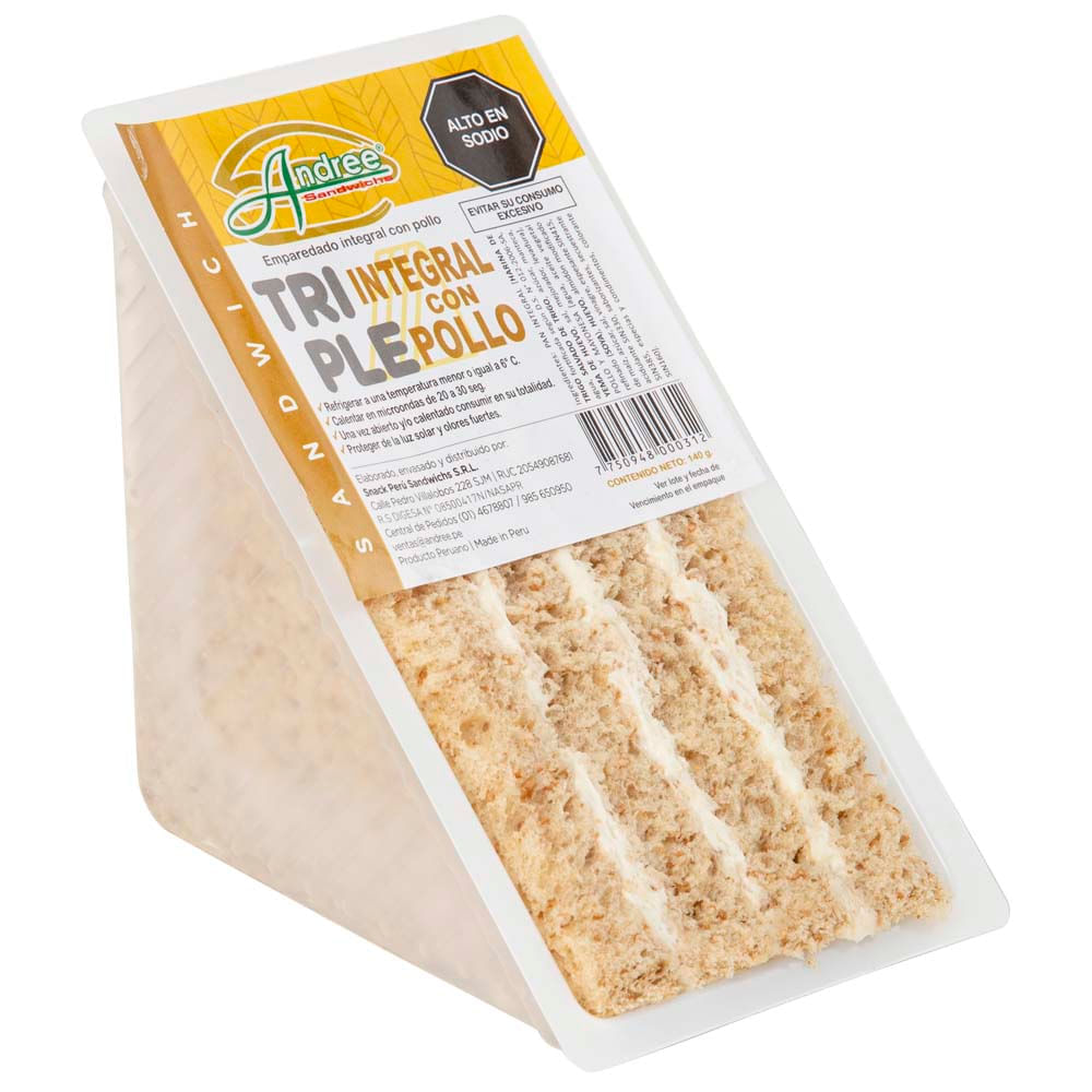 Triple Pollo en Pan Integral - Real Plaza