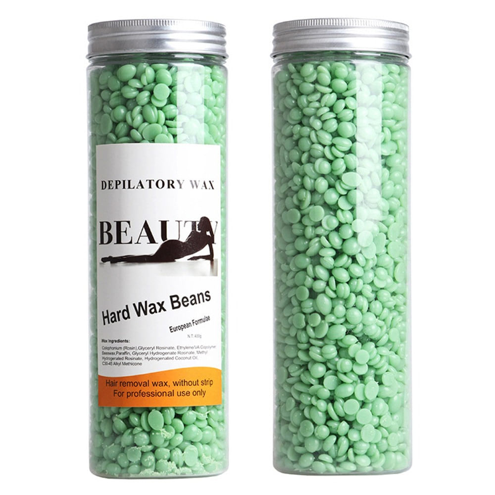 Cera Depilatoria Granulada 400g Cera para Depilar Verde - Real Plaza