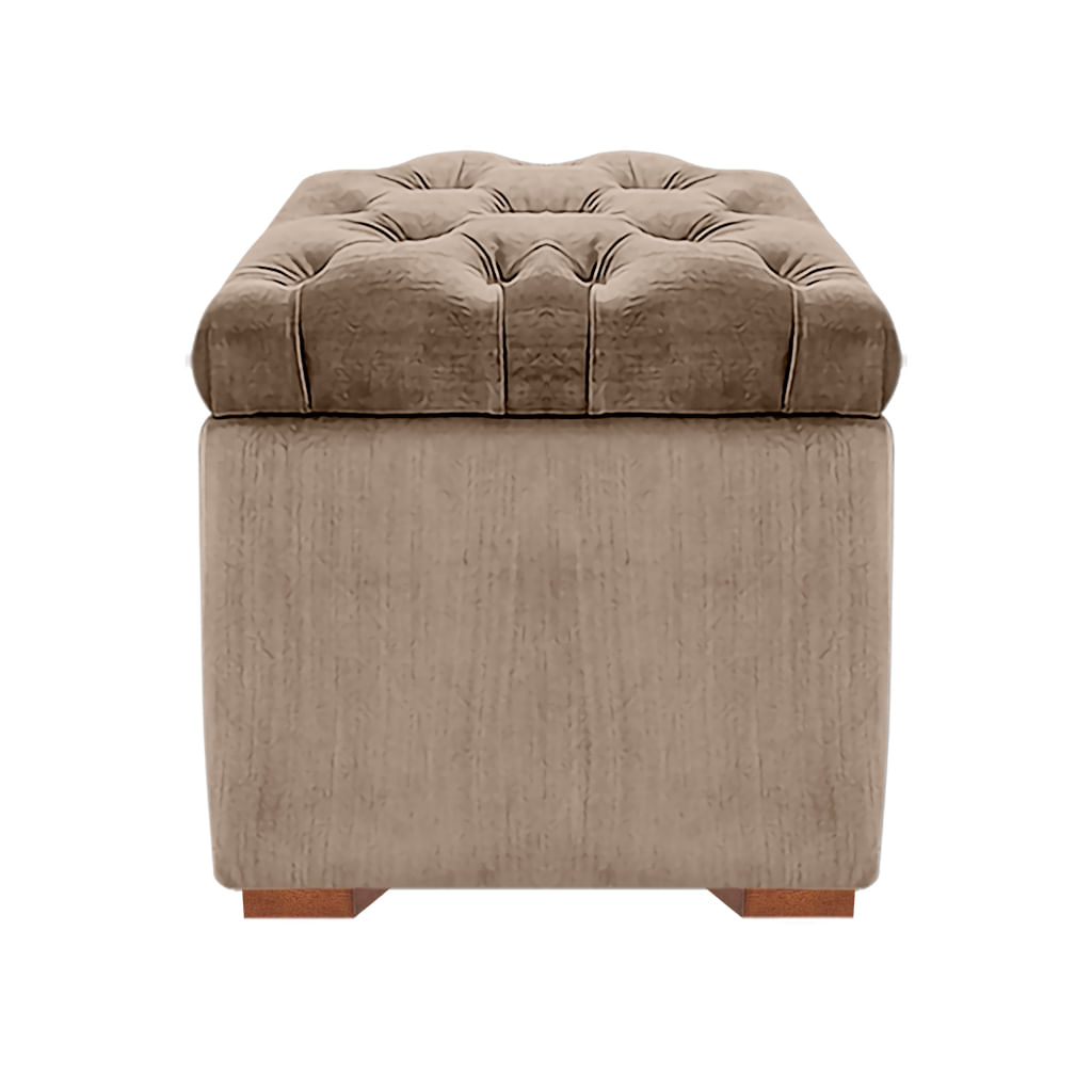 Baul Tapizado Oliver Mavisac Pequeño Color Beige - Real Plaza