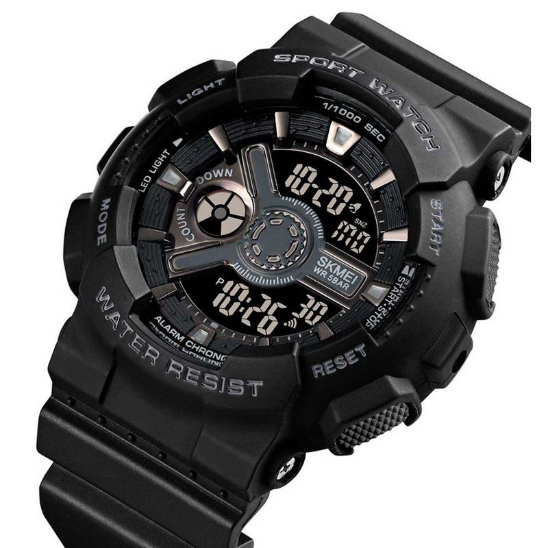 Reloj SKMEI Chrono 1828 Digital Dual Multifunción Deportivo - Negro ...