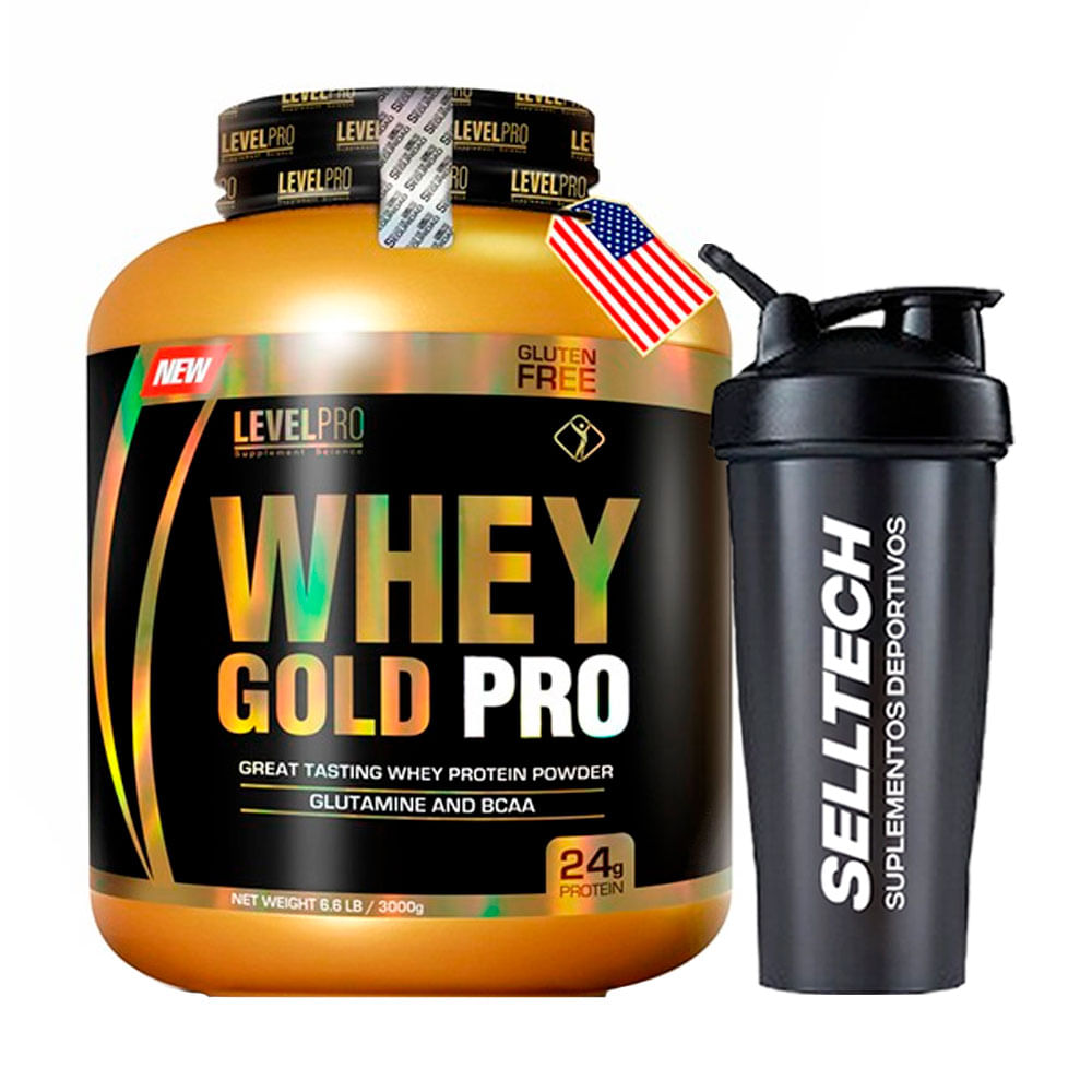 Level Pro Proteína Whey Gold Pro 6.6lbs Vanilla Creme - Real Plaza