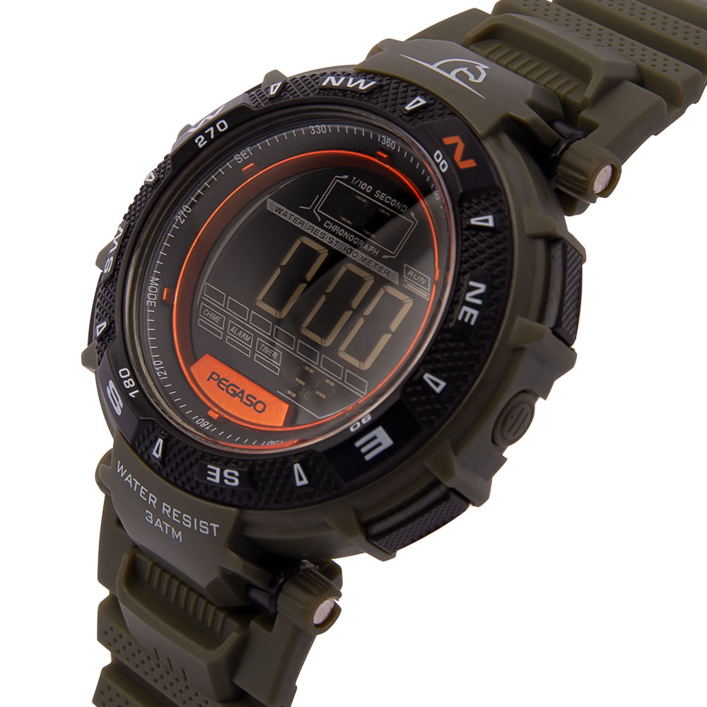 Reloj Pegaso P7018 Acuático Digital Color Verde Pantano - Real Plaza