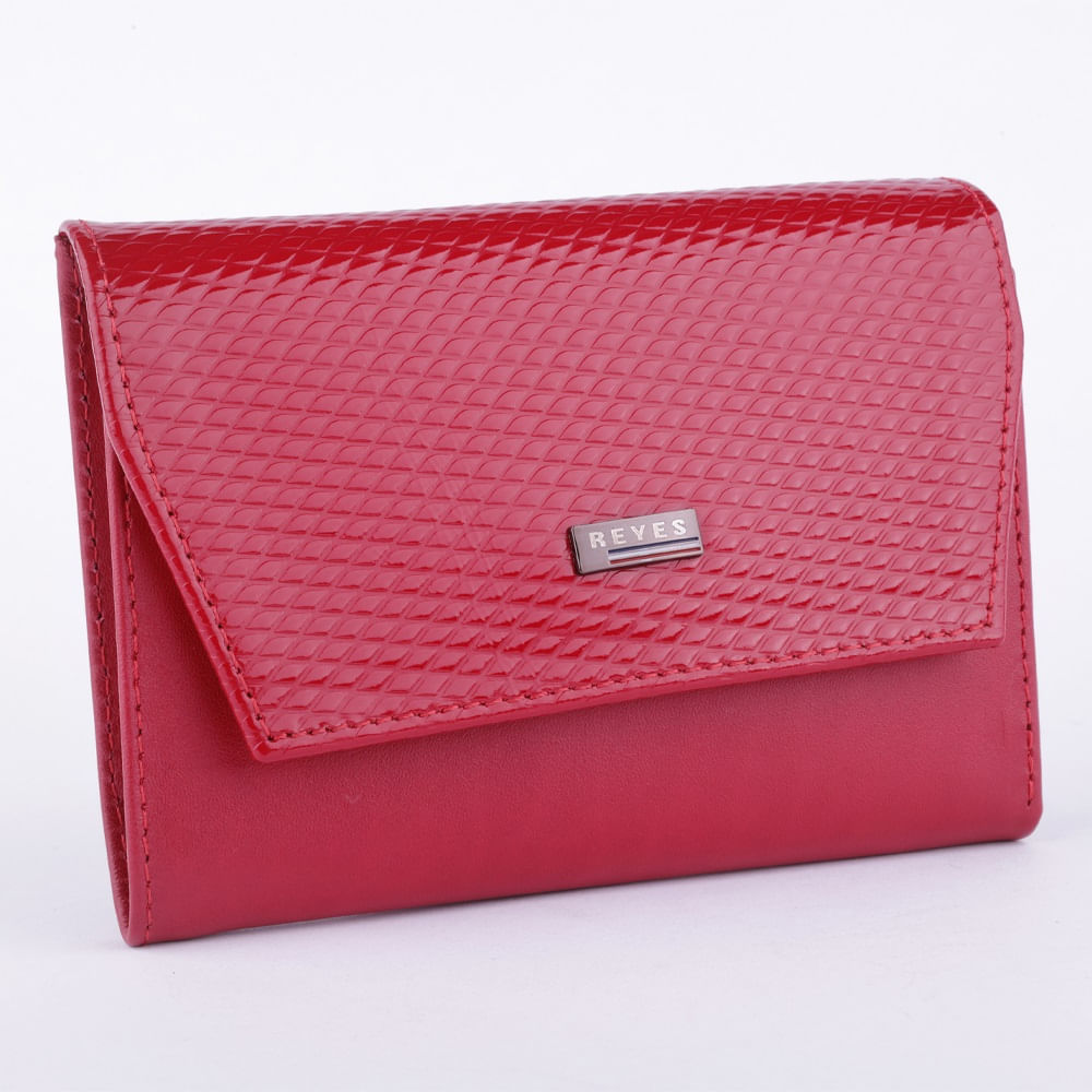 Billetera Mujer Reyes Solo Cueros SD186 Carmin Color Rojo - Real Plaza