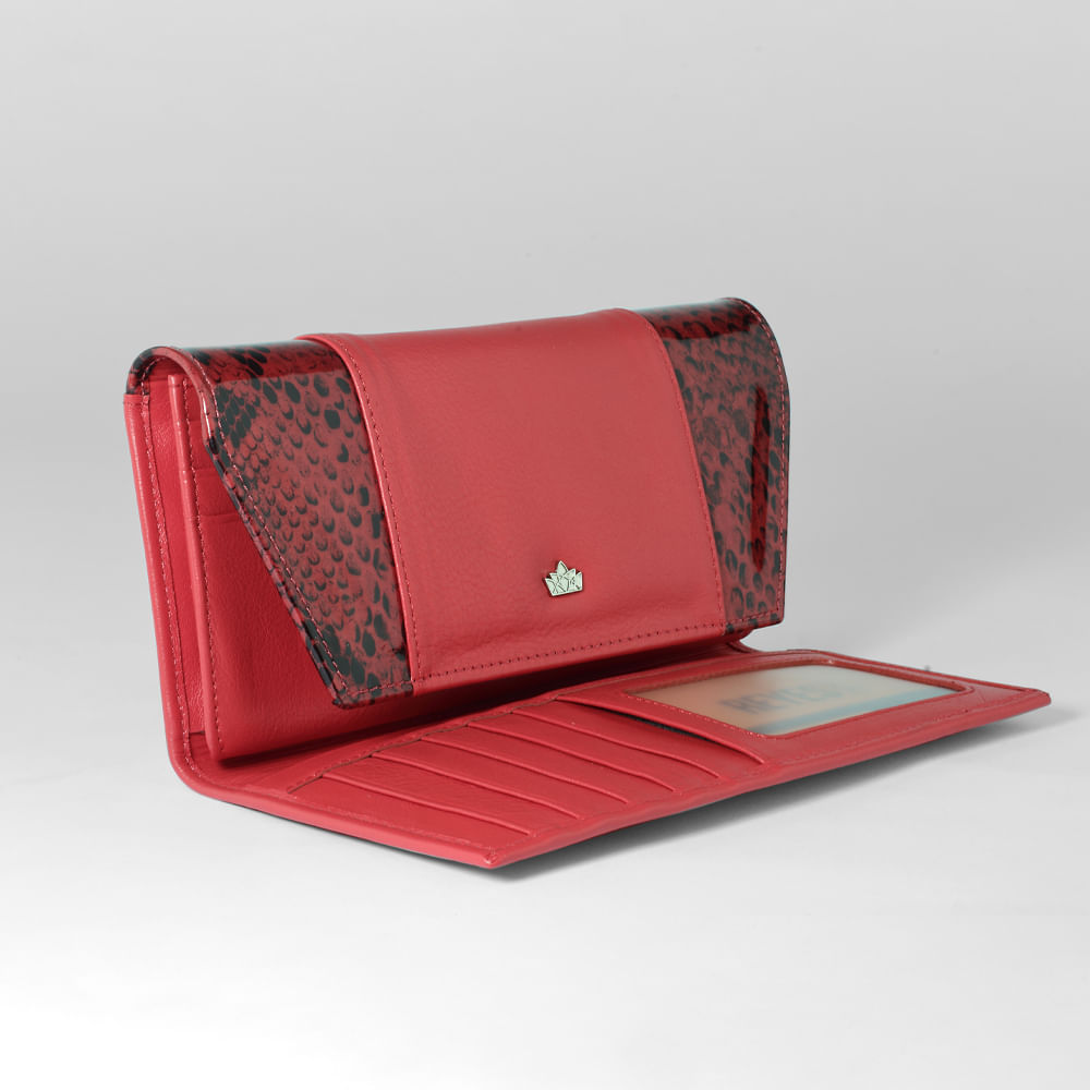 Billetera Mujer Reyes Solo Cueros SD59 Kahori Color Rojo - Real Plaza