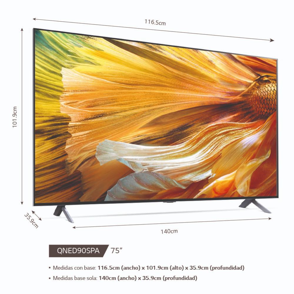 Televisor LG MINI LED 4K ThinQ AI 75" 75QNED90 - Real Plaza