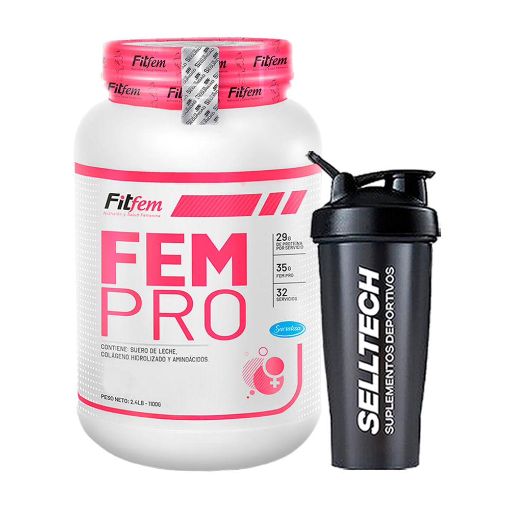 Proteína Fitfem Fem Pro 1.1kg Chocolate + Shaker - Real Plaza