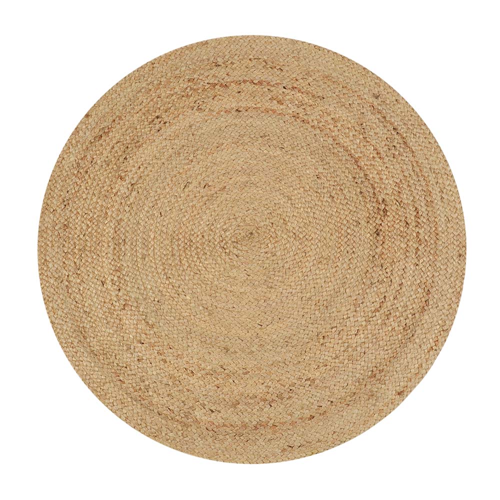 Alfombra exterior de yute trenzado redondo 90cm - Real Plaza