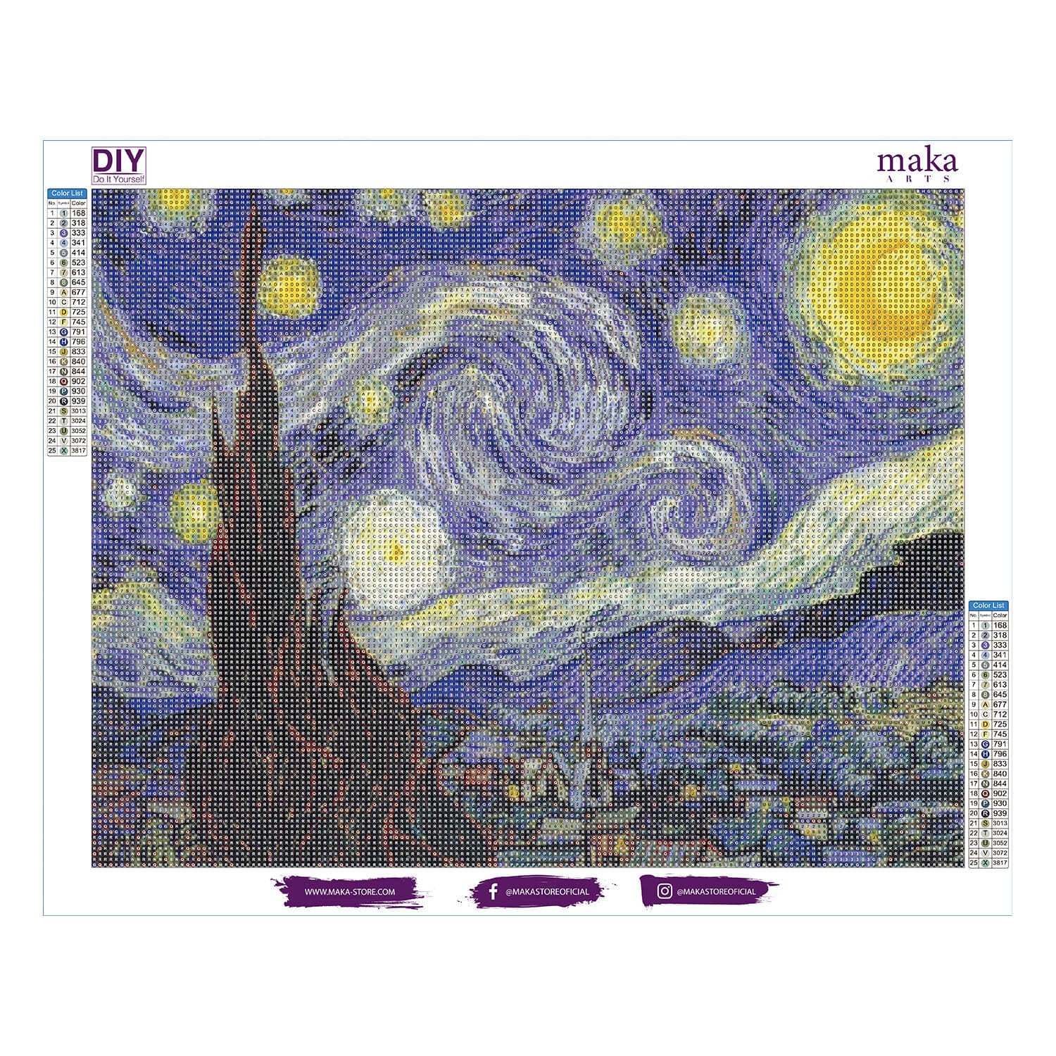 Diamond Paintings La Noche Estrellada Maka - Real Plaza