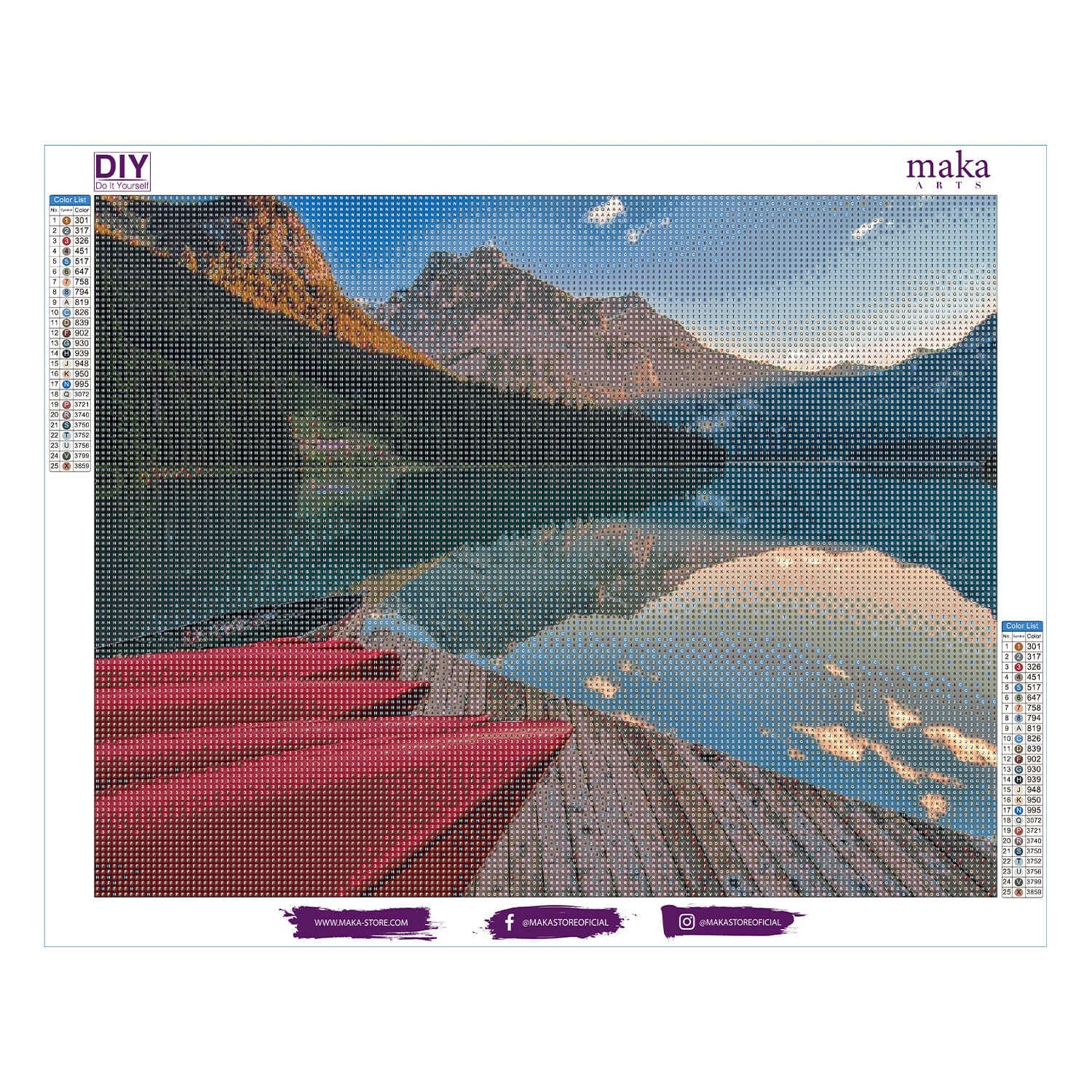 Diamond Paintings Mirror Lake Maka - Real Plaza